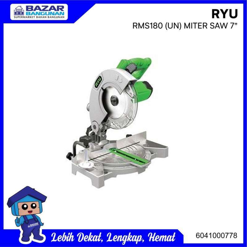 Jual RYU - Mesin Gergaji Potong Besi Aluminium Miter Mitre Saw Rms 180 ...