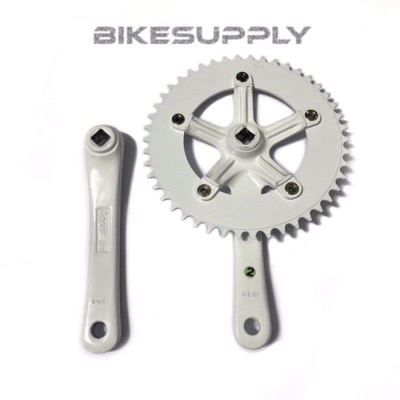 Jual Crank Set Sepeda Fixie Single Speed Merk Lasco Original 46T White ...