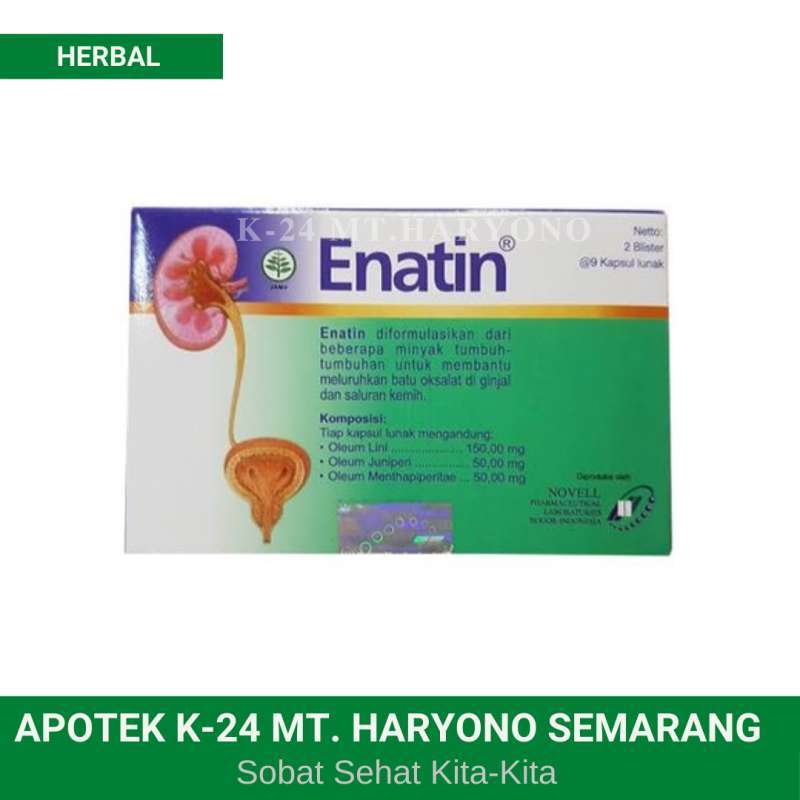 Jual Enatin 18 Kapsul Lunak / Kapsul Herbal Batu Ginjal & Batu Empedu ...