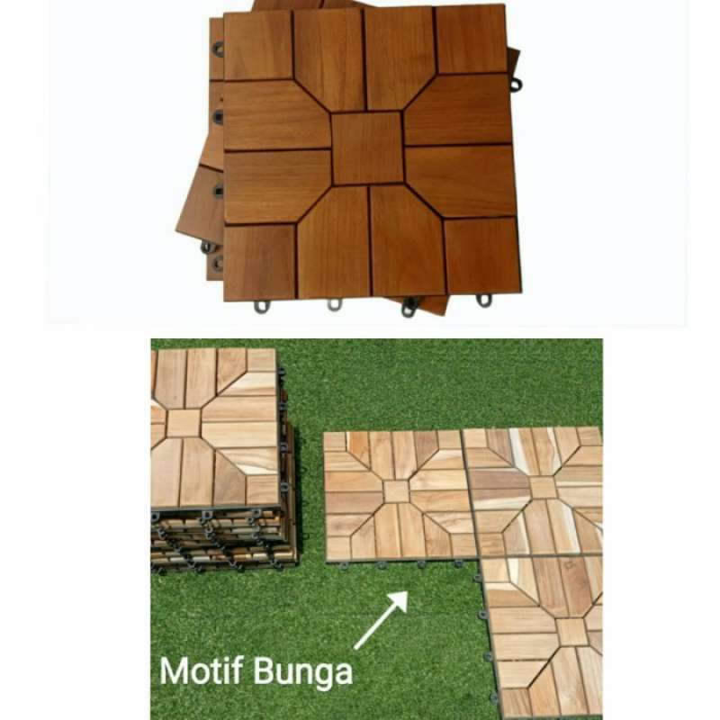 Promo Decking tile lantai kayu Jati Bongkar Pasang Uk 30x30 bukan ...