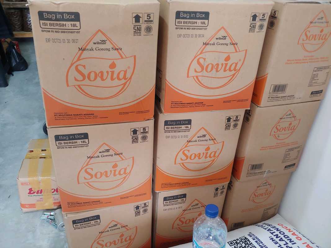 Promo Minyak Goreng Sovia 18 Liter Bib Diskon 7% Di Seller Meldia Cake ...