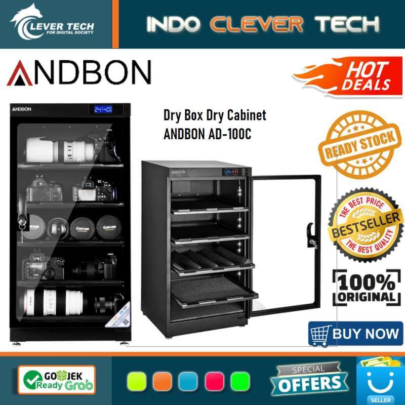 Promo Dry Box Dry Cabinet ANDBON AD-100C Digital Drybox Drycabinet 100 ...