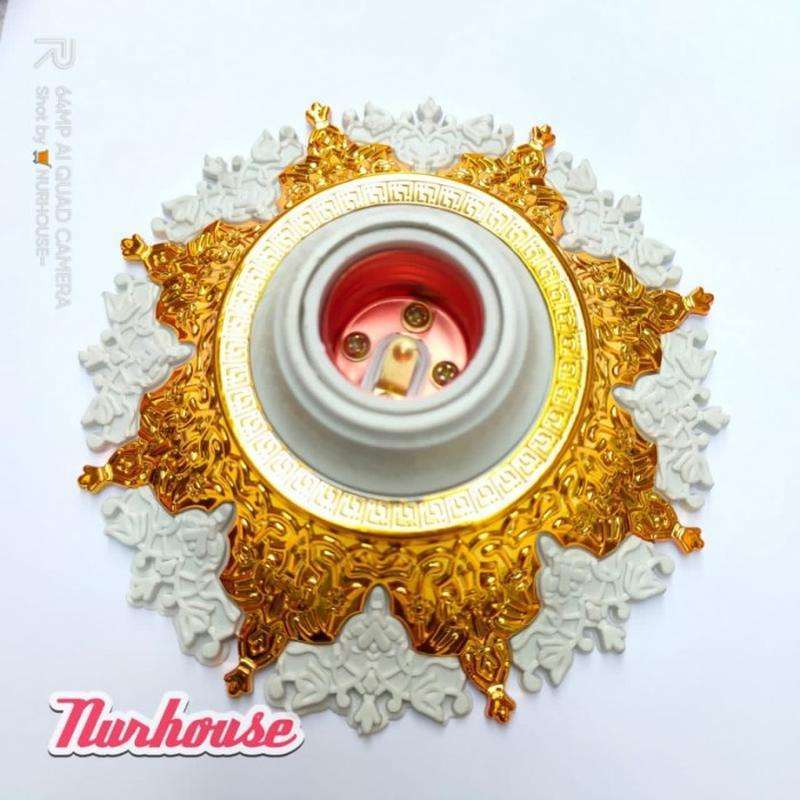 Jual Fiting Hias Dudukan Lampu Plafon Gipsum E27 Type 2 di Seller ...