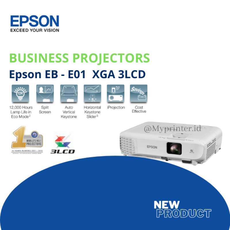 Jual Epson EB-E01 XGA 3LCD Projector - White di Seller Sutera Tech ...