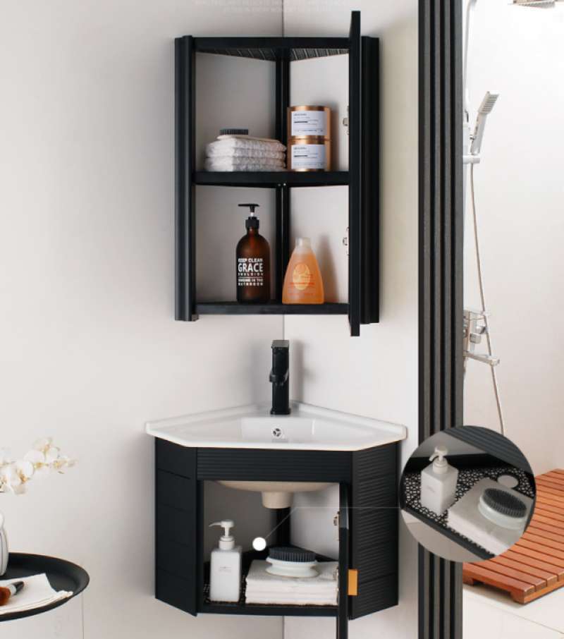 Jual Classica Italiano Wastafel Kabinet Sudut Cermin Lemari Keran ...