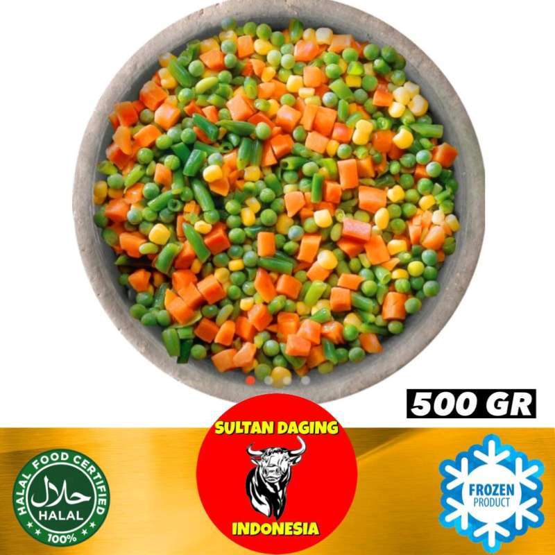 Promo Mix Vegetable 4 Jenis Sayuran Beku 500 Gram Frozen Mix Sayuran ...