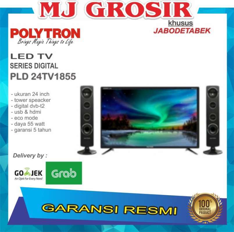 Jual PROMO LED TV POLYTRON 24 24TV1855 24 INCH USB MOVIE HD HDMI di ...