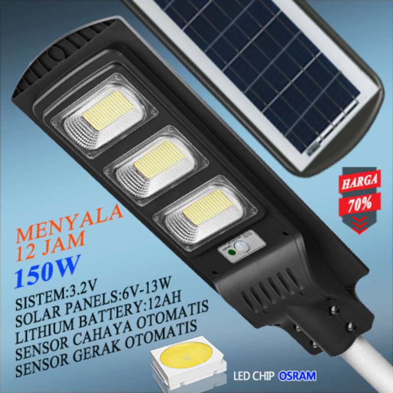 Jual SENSOR GERAK OTOMATIS 150W 200W Lampu PJU Solar Street Light ...