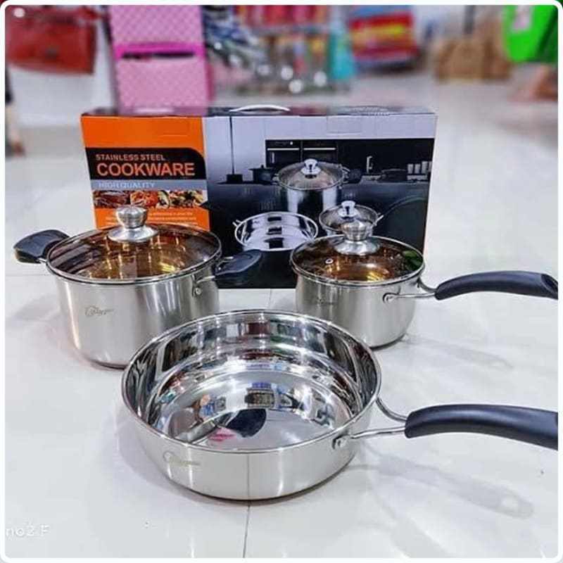Jual Panci Set Stainless Calypso / Cookware Set Calypso Bahan Tebal ...