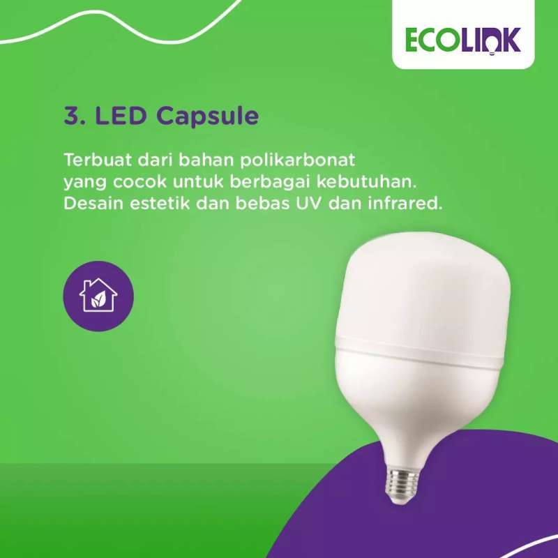 Jual Ecolink Lampu Led Capsule Bulb Bohlam 22 W Watt 22watt 22w Putih ...