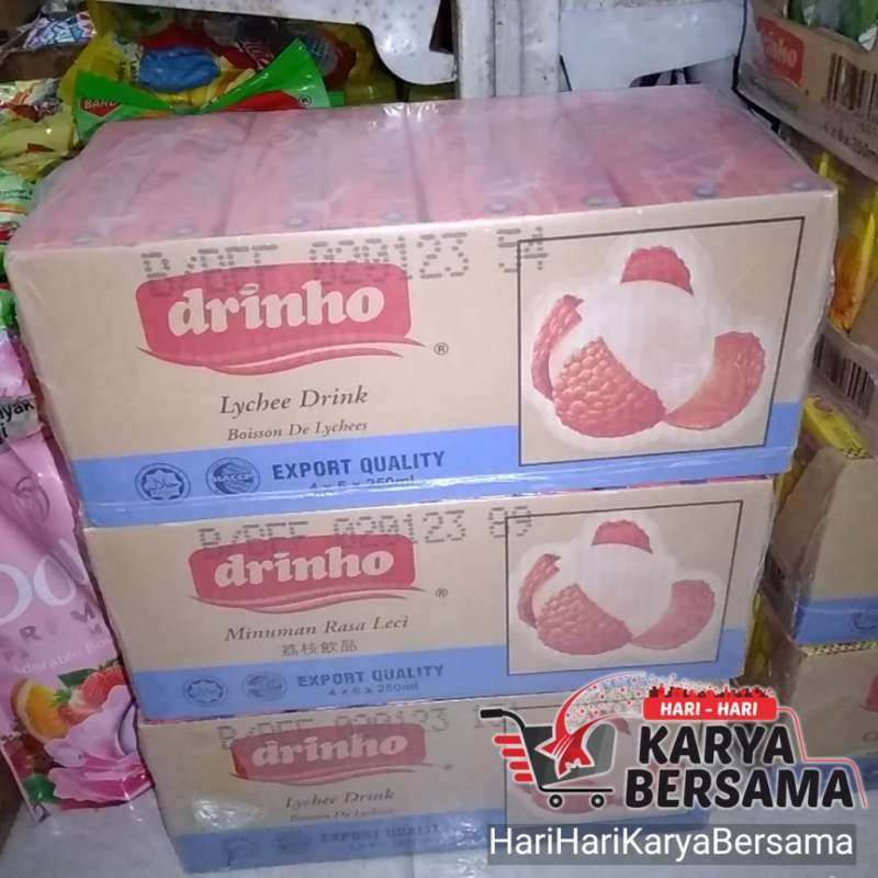 Jual Minuman Kotak Drinho Lychee Flavoured Drink 24's X 250ml-per ...