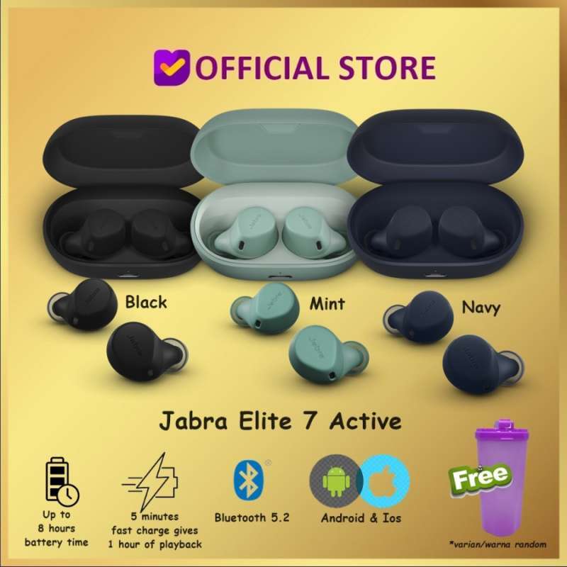Promo Jabra Elite 7 Active True Wireless Earphone TWS Bluetooth Earbuds ANC - Black Diskon 31% ...