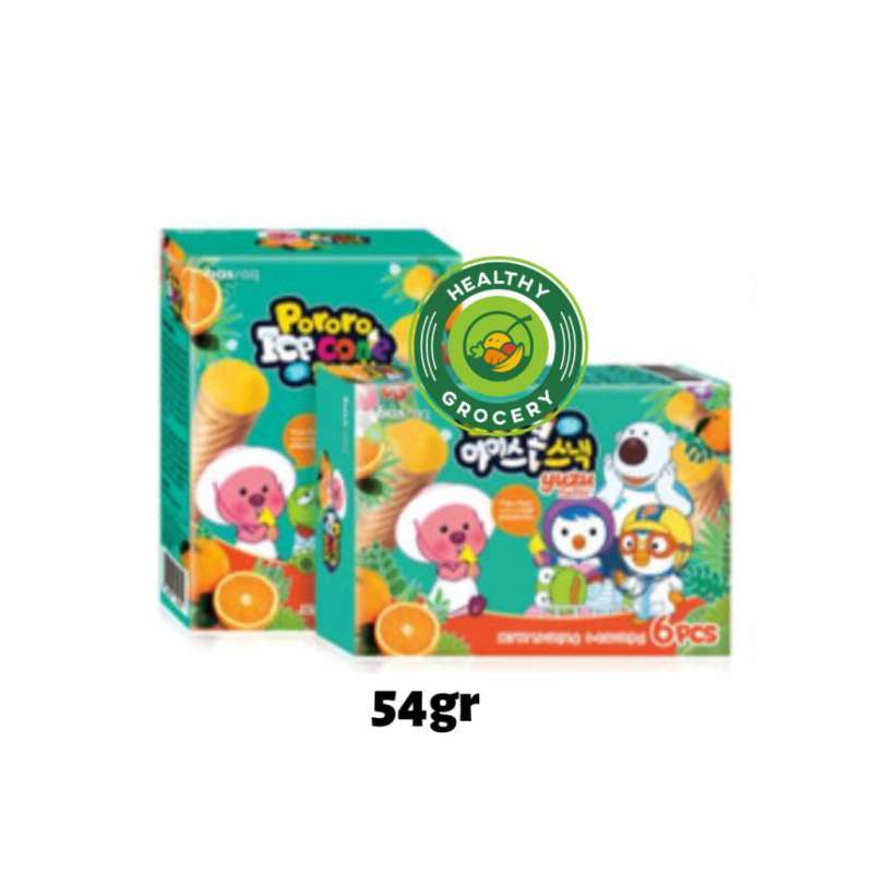Jual Pororo Ice Cone Snack Yuzu Flavor 54gr 6 Pcs / Wafer Cone Rasa ...