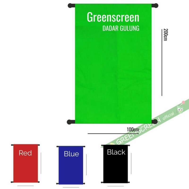 Promo Green Screen Portable Model Gulung Background Chroma Key Diskon 6 ...