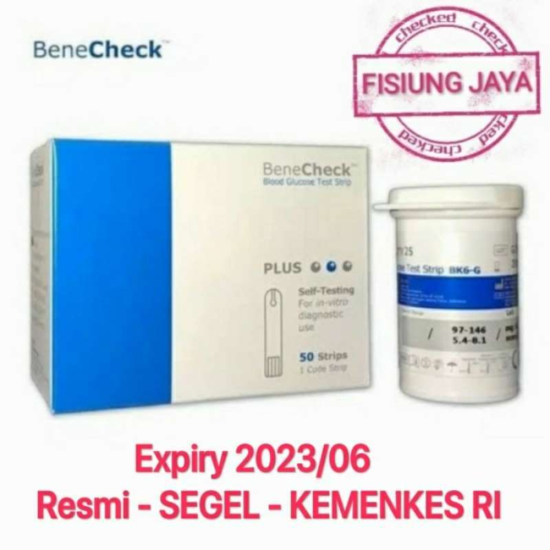 Jual Strip Benecheck PLUS gula / glucose benecheck plus isi 50 strip di ...