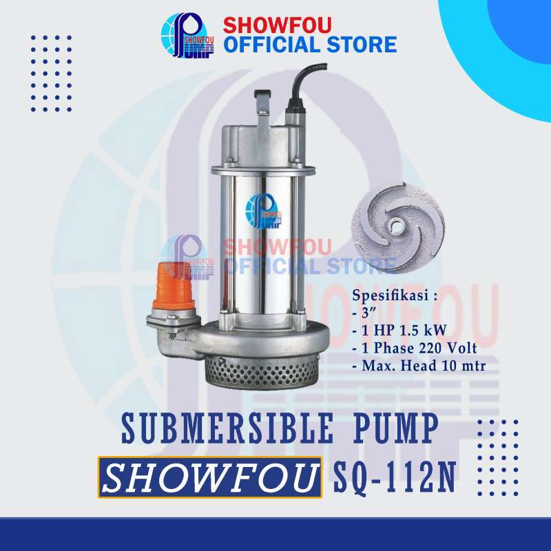 Jual SHOWFOU SUBMERSIBLE PUMP SQ-112N 1 HP 1 Phase 0.75 kWatt 7 Inch di ...