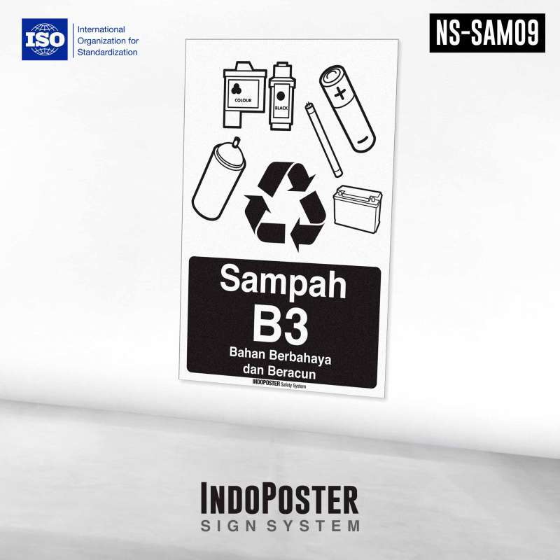 Jual Safety Sign K3 Iso Sampah B3 Ukuran S 30x20cm Di Seller Indoposter ...