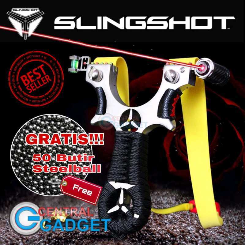 Jual Ketapel Slingshot Ketapel Stainless Steel Mercedes dengan Laser ...
