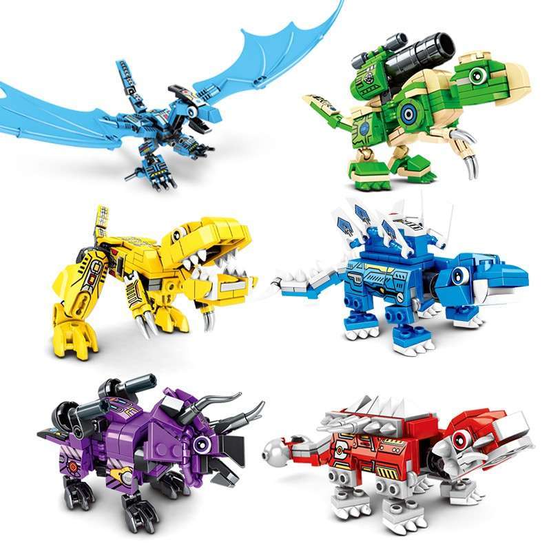 Jual Sembo Block 103107 Transformers 6in1 Dinosaurus Mecha Of Steel ...