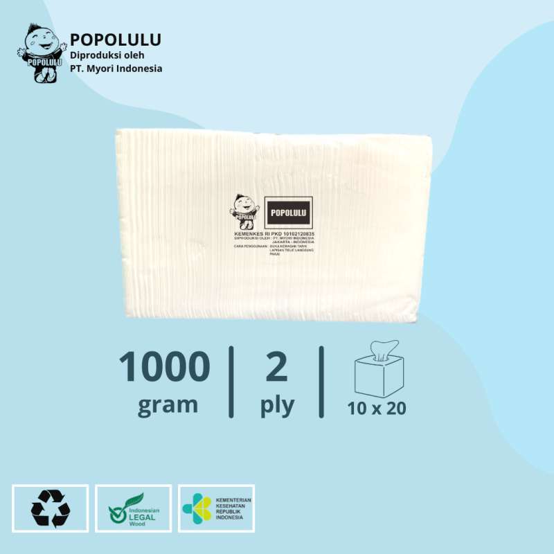 Promo POPOLULU Facial Tissue Pop Up [2ply / 1000gram] Diskon 7% di ...