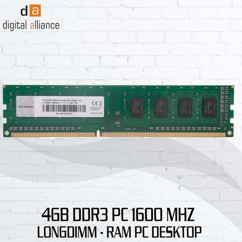 Promo Digital Alliance Da Drive 4gb Ddr3 Pc 1600 Mhz - Longdimm Diskon ...