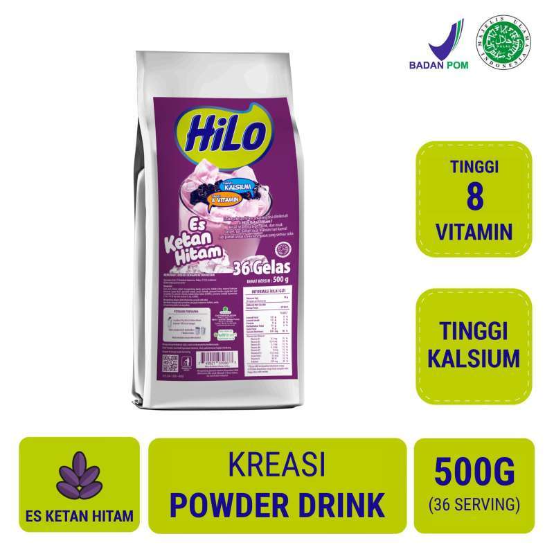 Promo HiLo Es Ketan Hitam 500g - Powder Drink Tinggi Kalsium Diskon 49% ...