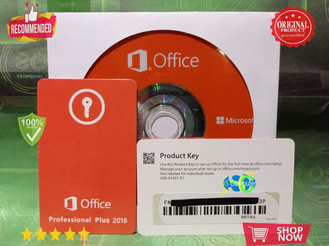 Promo Microsoft Office 2016 Pro Plus Keycard Included DVD Original ...