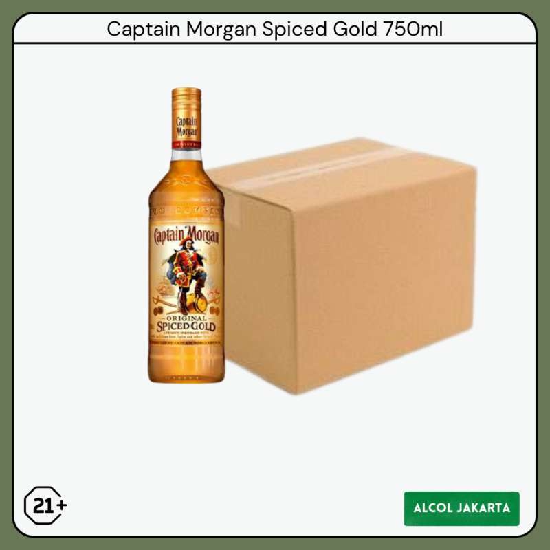 Jual Captain Morgan Spiced Gold 750ml x 12 Botol Khusus OJOL di Seller ...