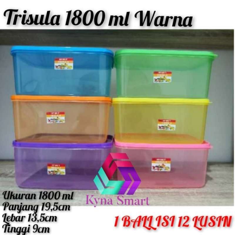 Jual ORIGINAL 12 PCS LUNCH BOX /SEALWEAR / BEKAL / TOPLES TRISULA WARNA ...