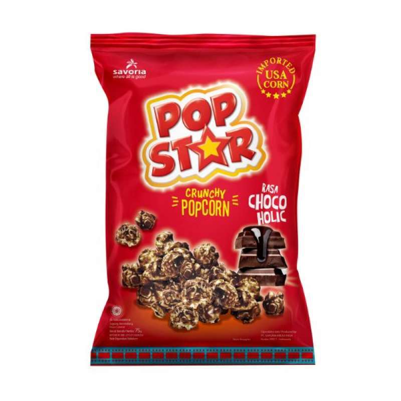 Promo POPSTAR Crunchy Popcorn Rasa Chocoholic [75 g] Diskon 9% di ...