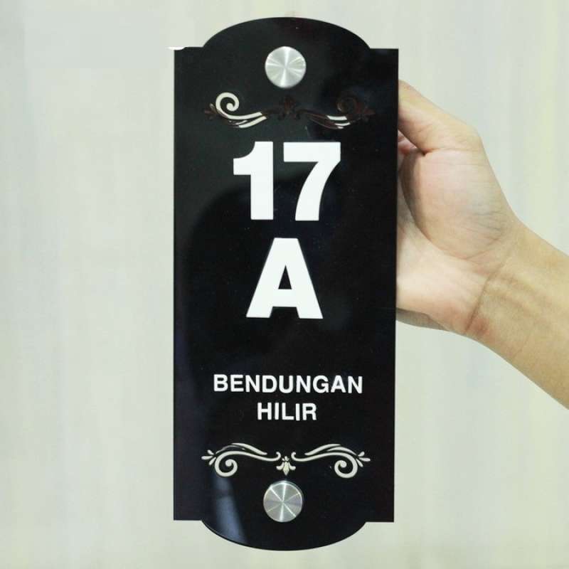 Jual PAPAN ALAMAT NOMOR RUMAH AKRILIK CUSTOM - 30x18cm - Model 2 di ...