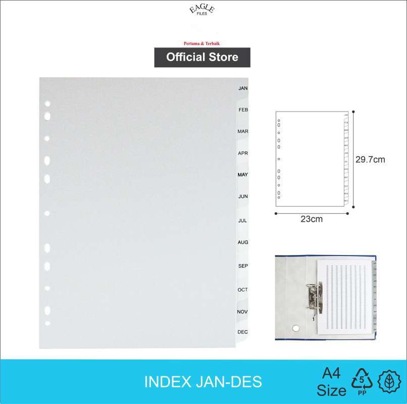 Jual Eagle Pembatas Binder A4 Jan-des Tabs / Odner Divider Index / File ...