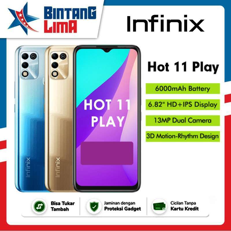 Jual INFINIX HOT 11 PLAY RAM 4-64GB GARANSI RESMI di Seller Alfastore ...
