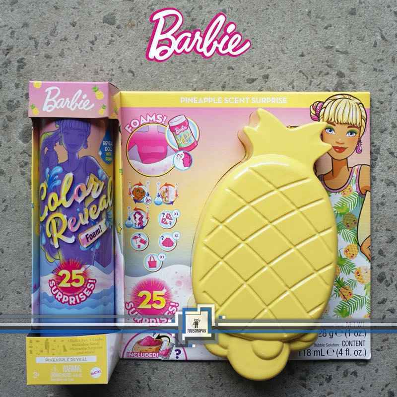 Jual Barbie COLOR REVEAL FOAM Doll and Pet 25 Surprises PINEAPPLE ...