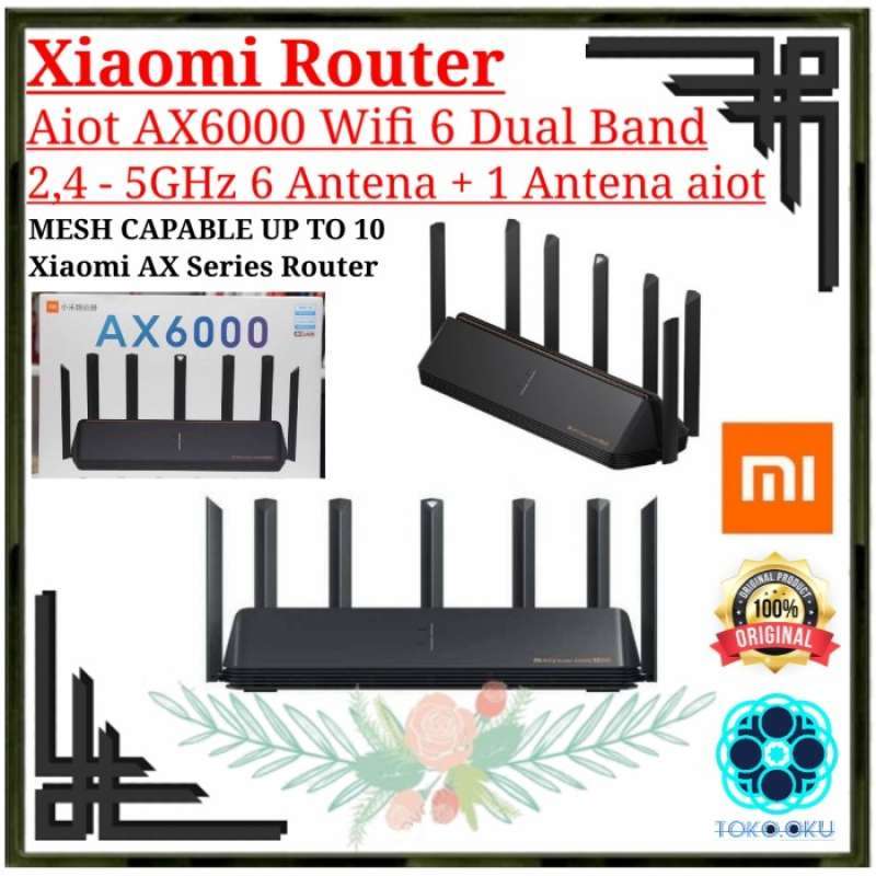 Jual Xiaomi Aiot Ax6000 router wifi 6 dual band modem router alot ...