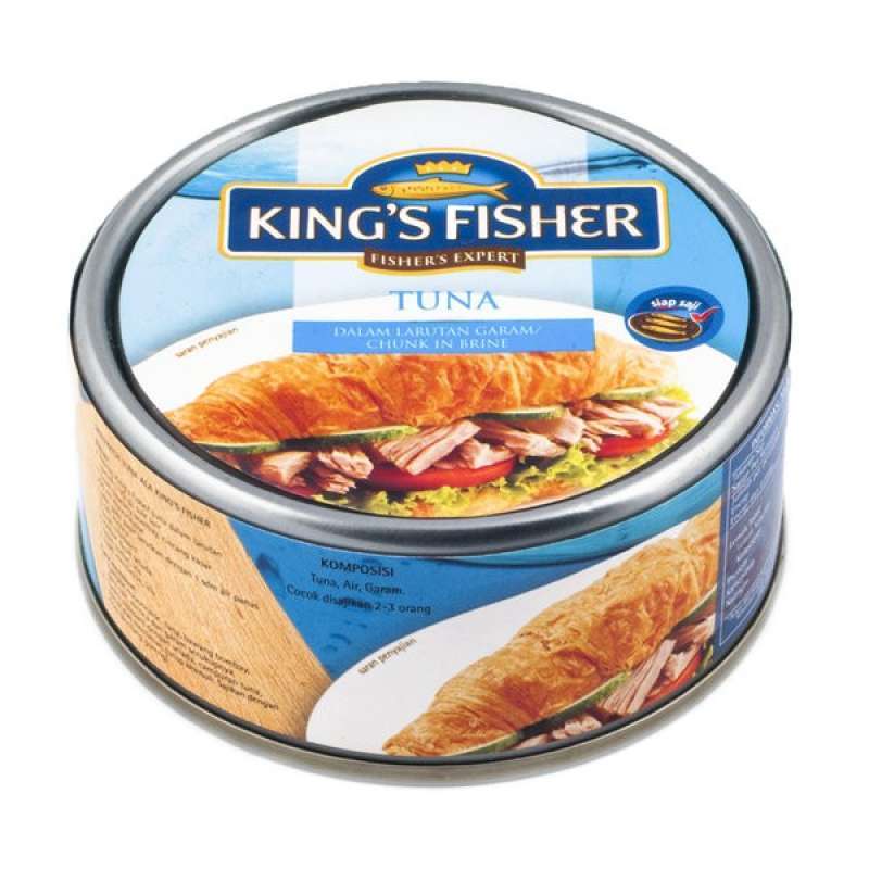 Jual KINGS FISHER Chunks in Brine Tuna 170g - Ikan Tuna Garam Kalengan ...