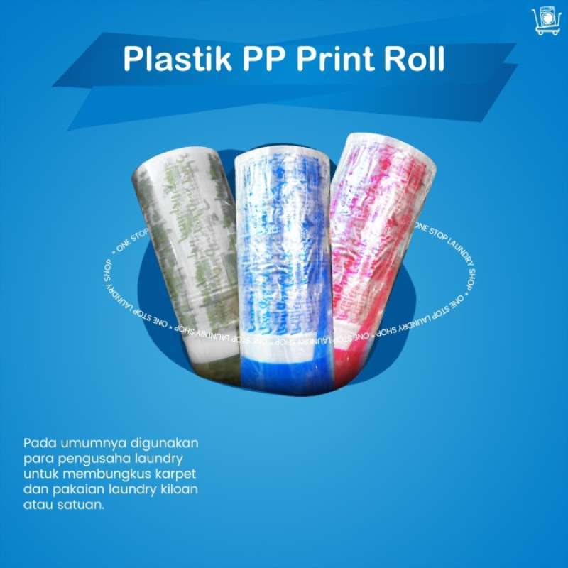 Jual SALE Plastik PP Roll Print Biru 60 x Roll - 9.64 Kg di Seller ...