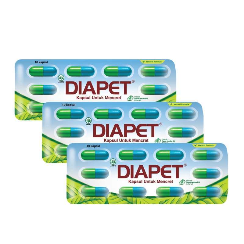 Promo Diapet Kapsul Untuk Mencret - 3 Strip @10 Kapsul Diskon 11% di ...