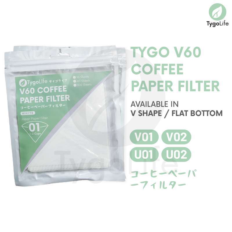 Jual COFFEE PAPER FILTER V60 WHITE V01 V02 KERTAS FILTER KOPI 10/40 ...