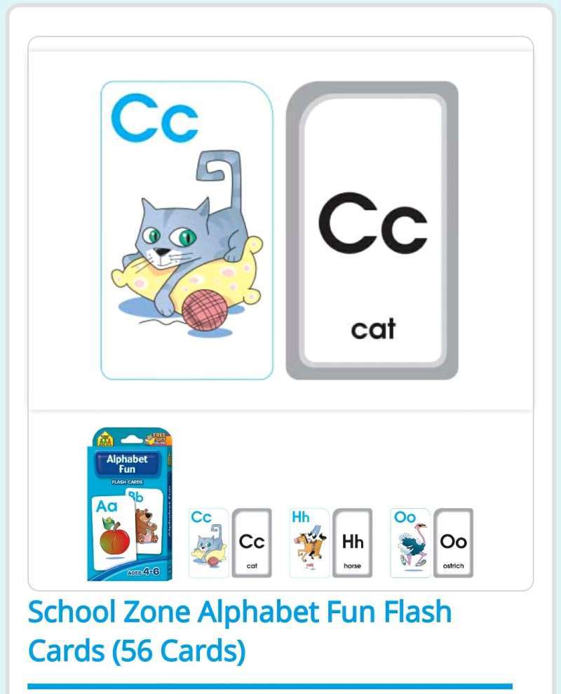 Jual School Zone Alphabet Fun Flash Cards (56 Cards) Di Seller Kiara ...