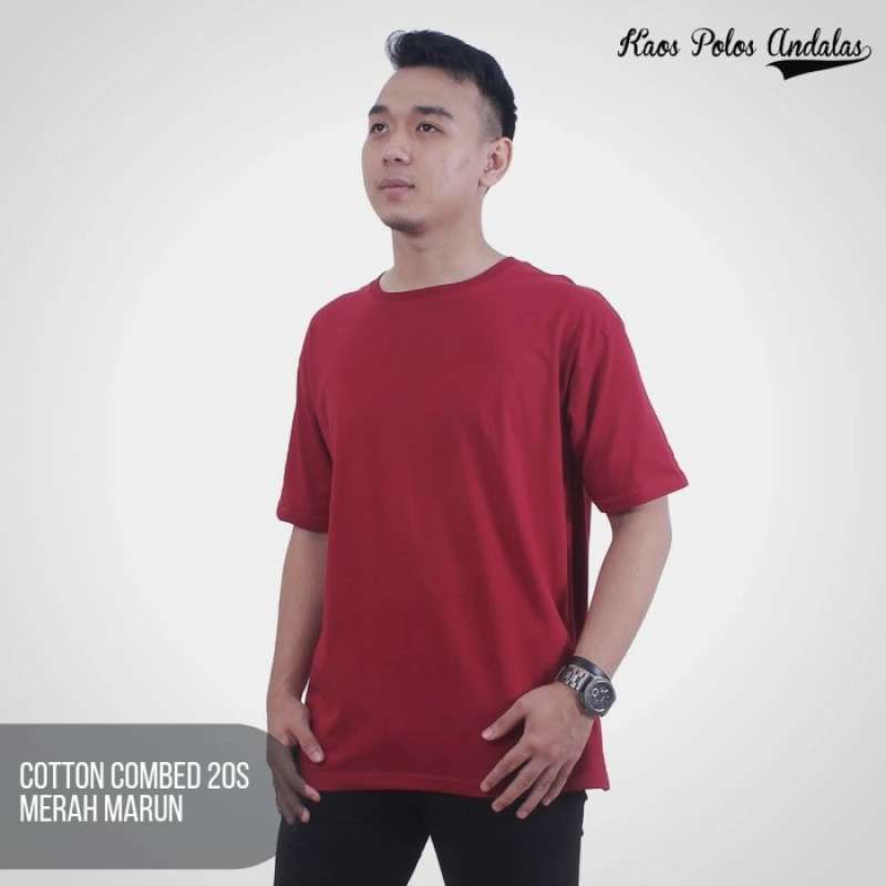 Jual Kaos Polos Cotton Combed 20s Merah Marun di Seller andalasclothing ... Jual Kaos Polos Cotton Combed 20s Merah Marun di Seller andalasclothing ...