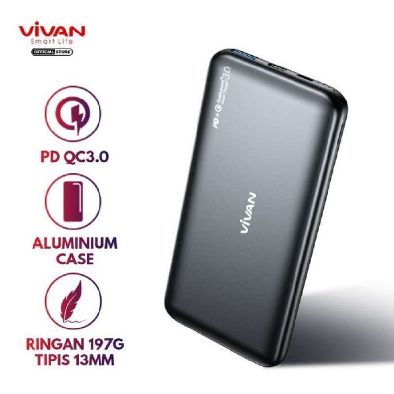 Jual Vivan Powerbank 10000Mah 20W Dual Output Usb & Type C Pd Qc3.0 Vpb ...