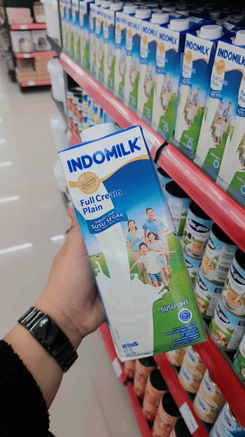 Promo 1 Liter Indomilk Full Cream Plain dibuat dari Susu Segar UHT ...