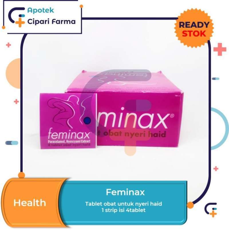 Jual Feminax Obat Pereda Nyeri Haid | Menstruasi | Kolik isi 4 Tablet ...