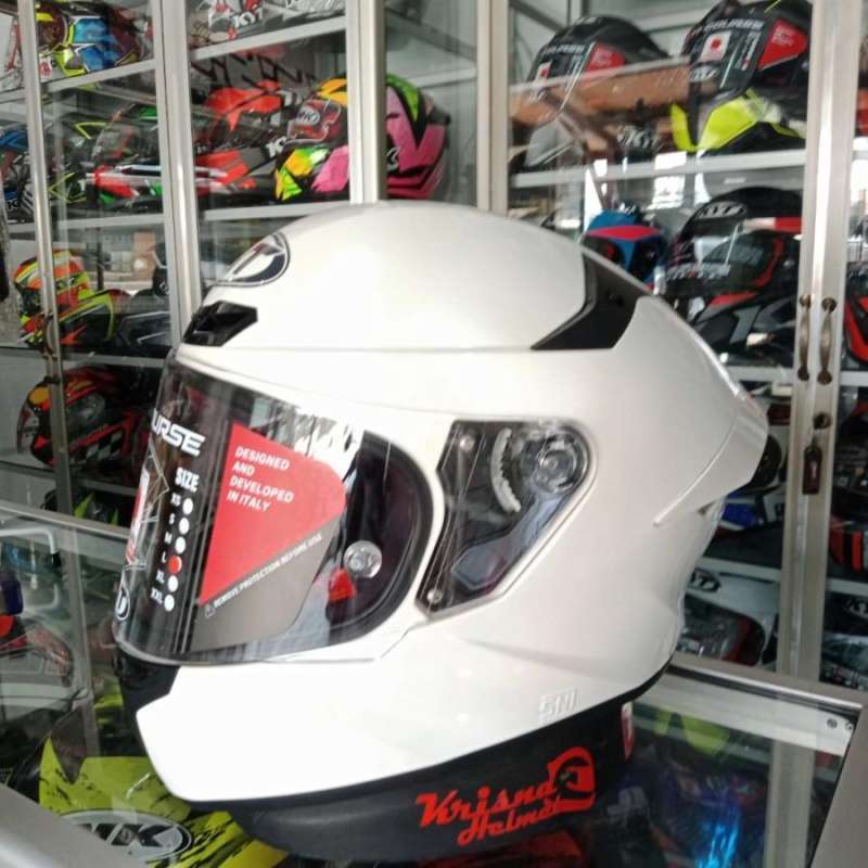 Jual Helm Full Face KYT TT COURSE WHITE SOLID di Seller Krisna Helmet ...