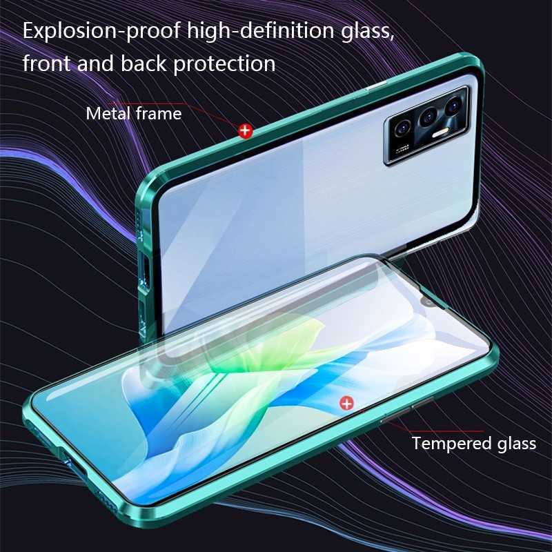 Jual Vivo V23E Double Side Glass Magnetic Case Metal Cover Casing Depan ...