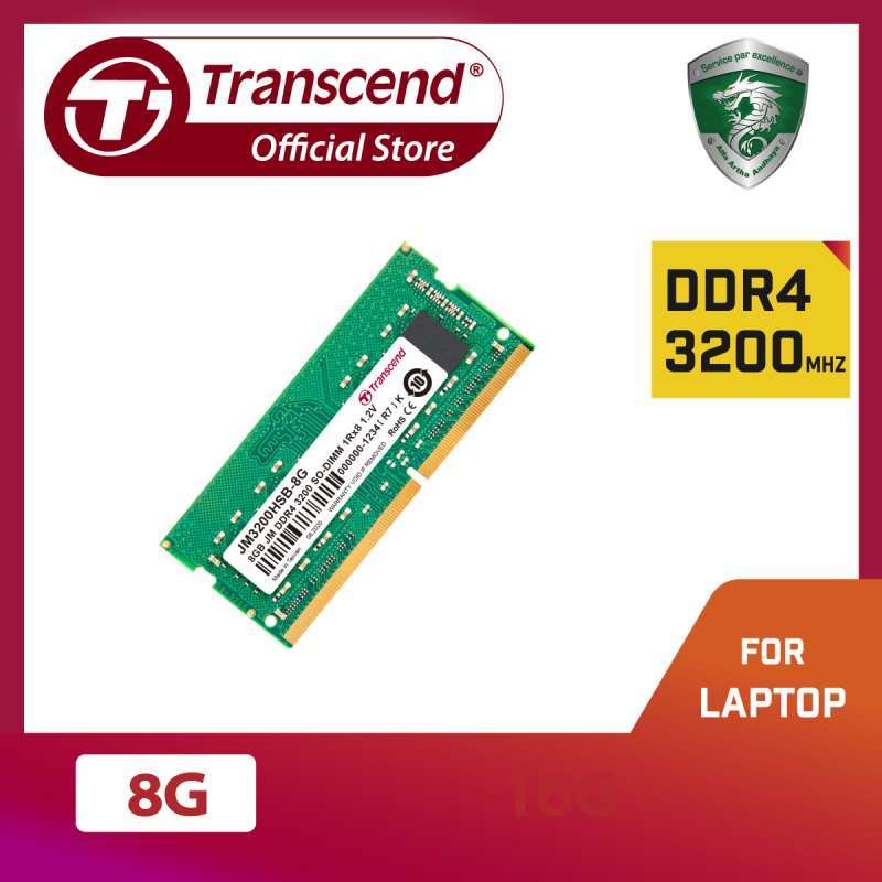 Jual Transcend SO-DIMM JETRAM DDR4 3200 - 8GB [JM3200HSB-8G] [NOTEBOOK ...