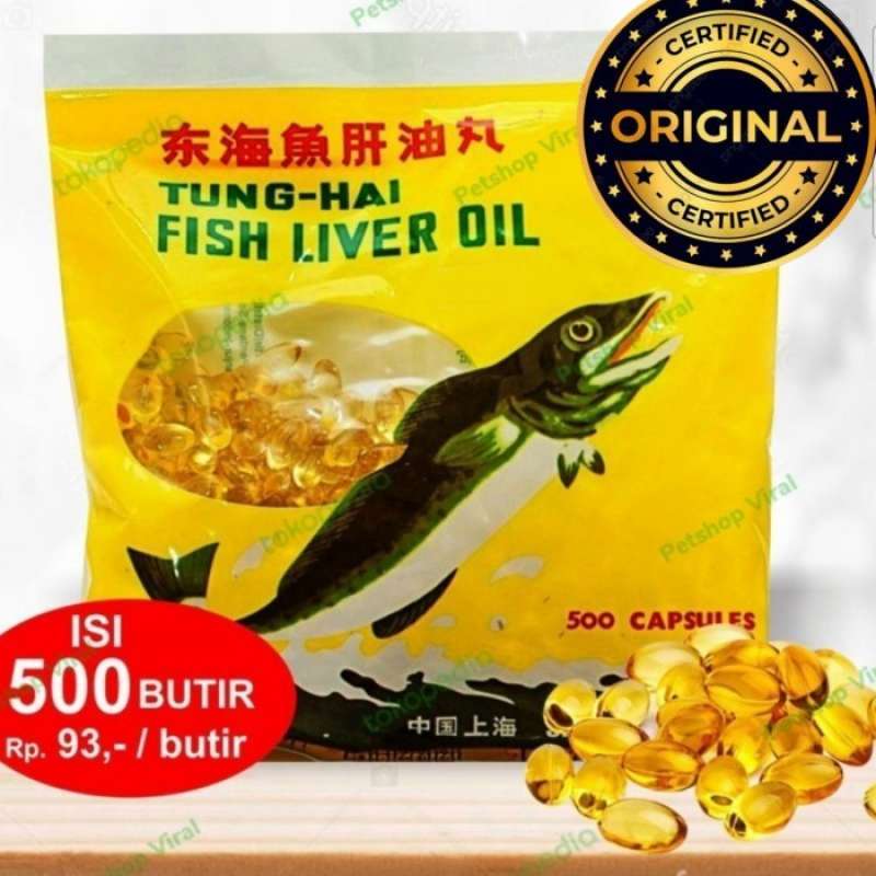 Jual TUNGHAI FISH LIVER OIL 500'S/TUNG HAI MINYAK IKAN VITAMIN FISH ...