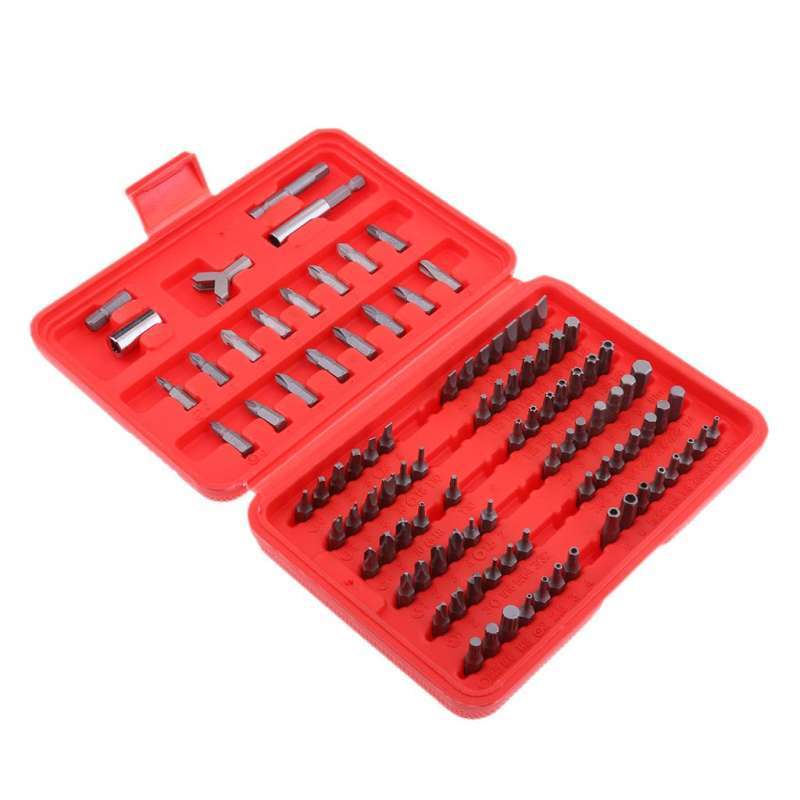 Jual 100 Pieces Security Bit Set Tamper Proof Star Hex Key For ...