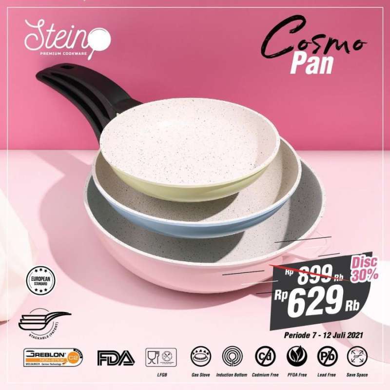 Jual Cosmo Pan Steincookware Â Stackable / Floating Pan Â / Stein di ...